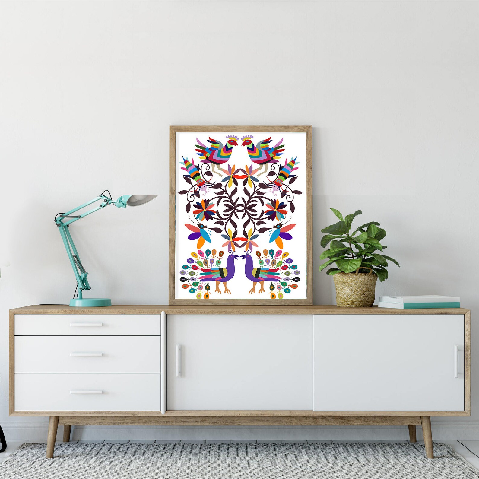 Downloadable Digital Print, Mexican Print, Abstract Colorful, Animal ...