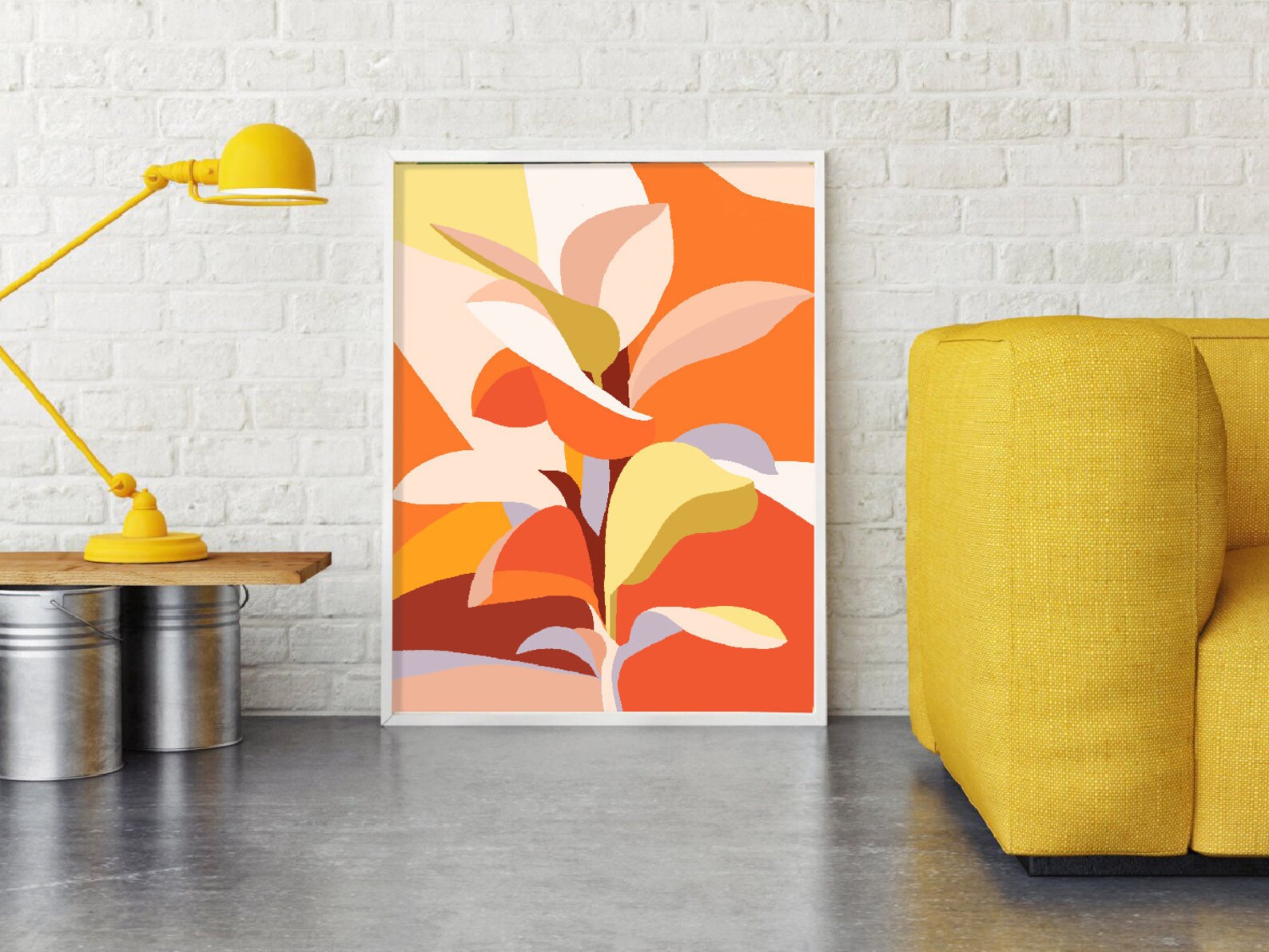 Downloadable Digital Print Abstract Leaf Digital Print | Etsy