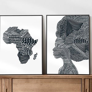 Downloadable Digital Print, Africa Continent, Africa Shape, Modern Room ...