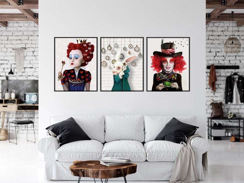 White Rabbit Poster Downloadable Digital Print Alice in - Etsy