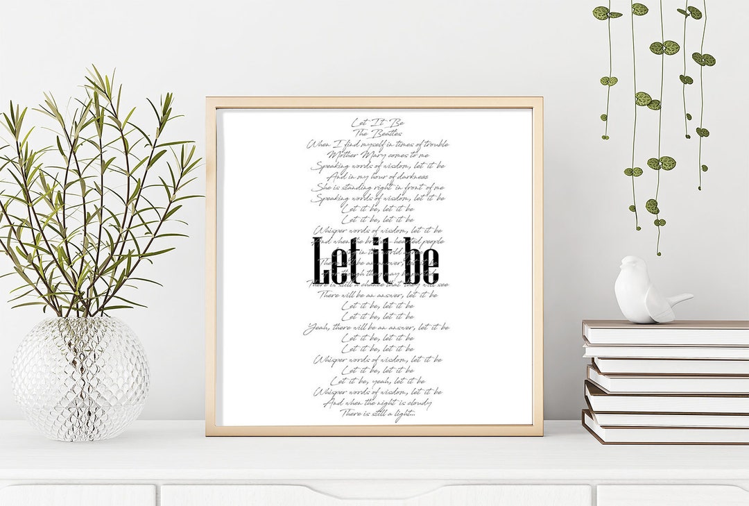 Let It Be Art, Music Poster, Room Decor, Wall Art, Large Poster, Art ...