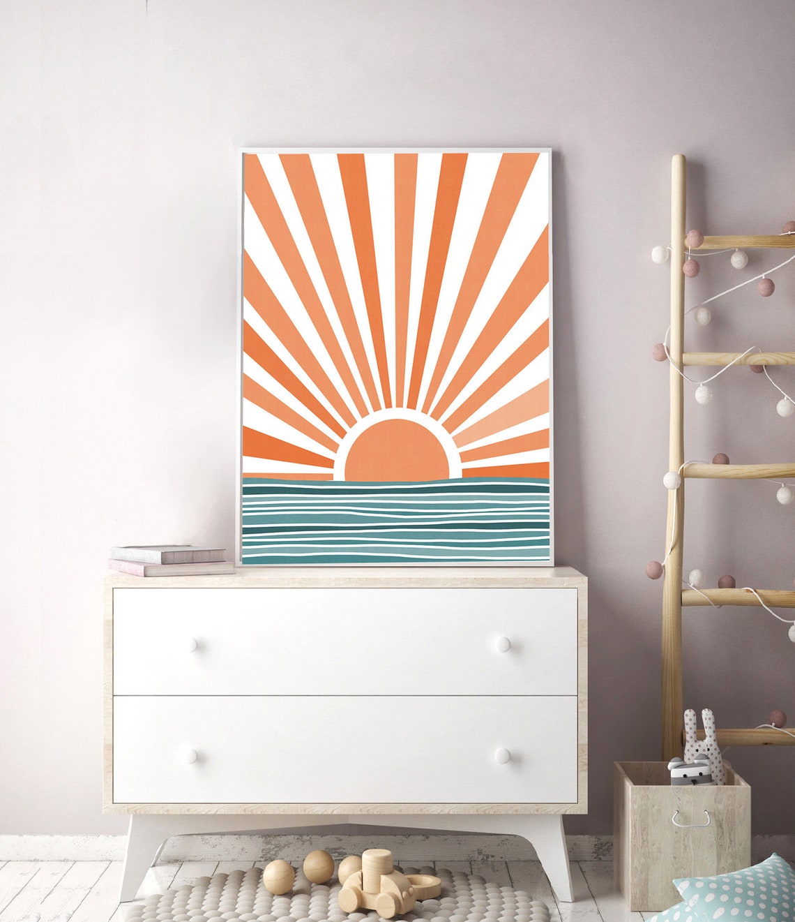Digital Downloadable Print Half-sun Shape Print Modern Room | Etsy