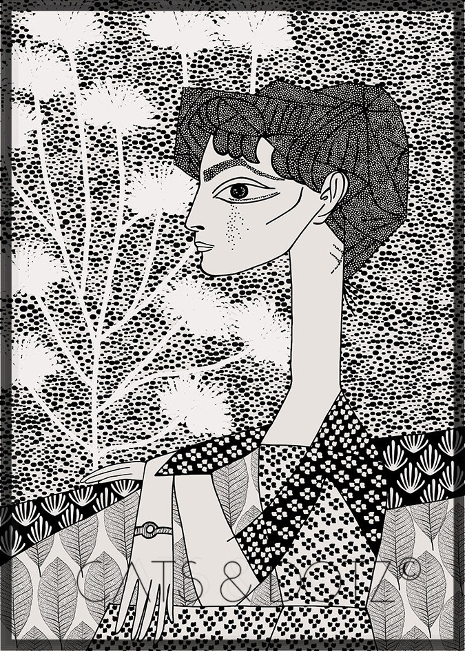 Downloadable Digital Poster Jacqueline With Flowers Inspired - Etsy