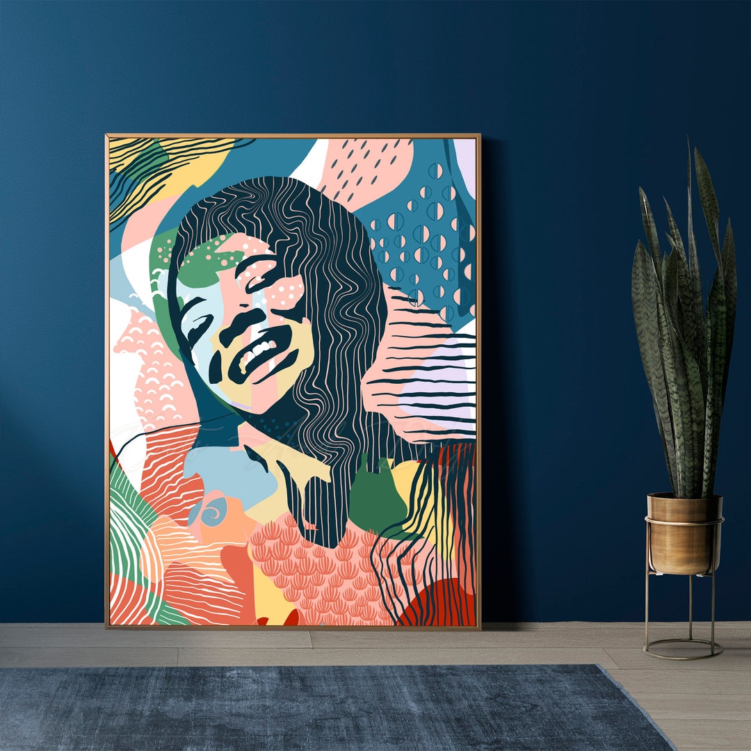 Downloadable Digital Image, Downloadable Portrait, Maya Poster; Modern ...