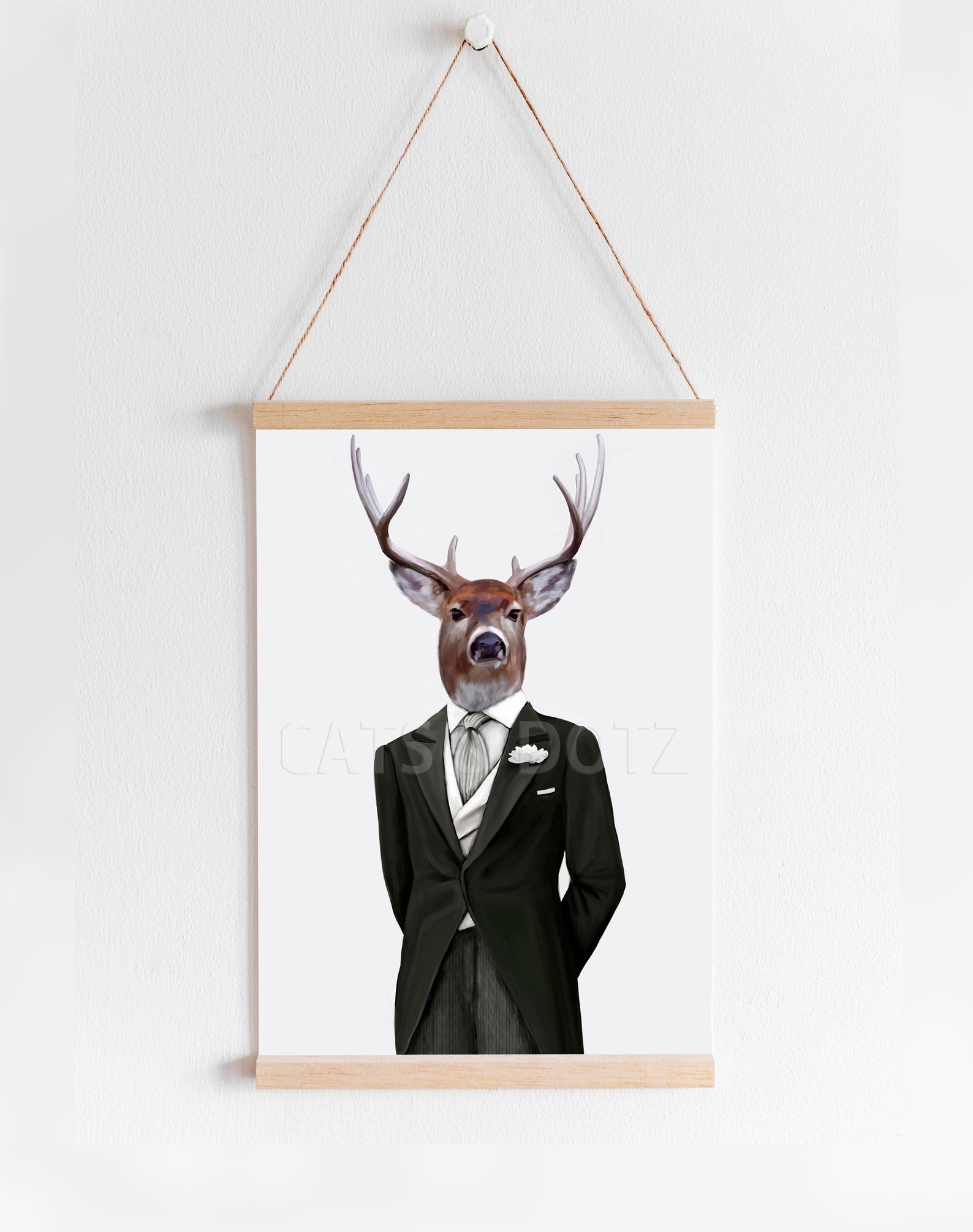 Downloadable Digital Print Deer Print Deer Digital Painting - Etsy