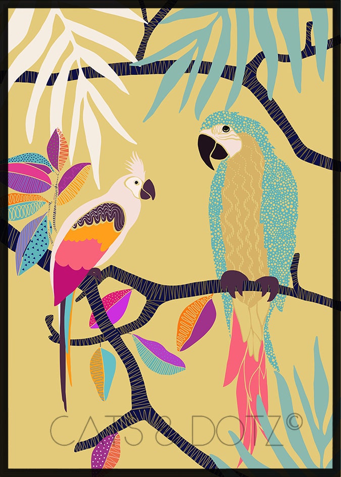 Downloadable Digital Print Parrot Print Modern decor Wall | Etsy