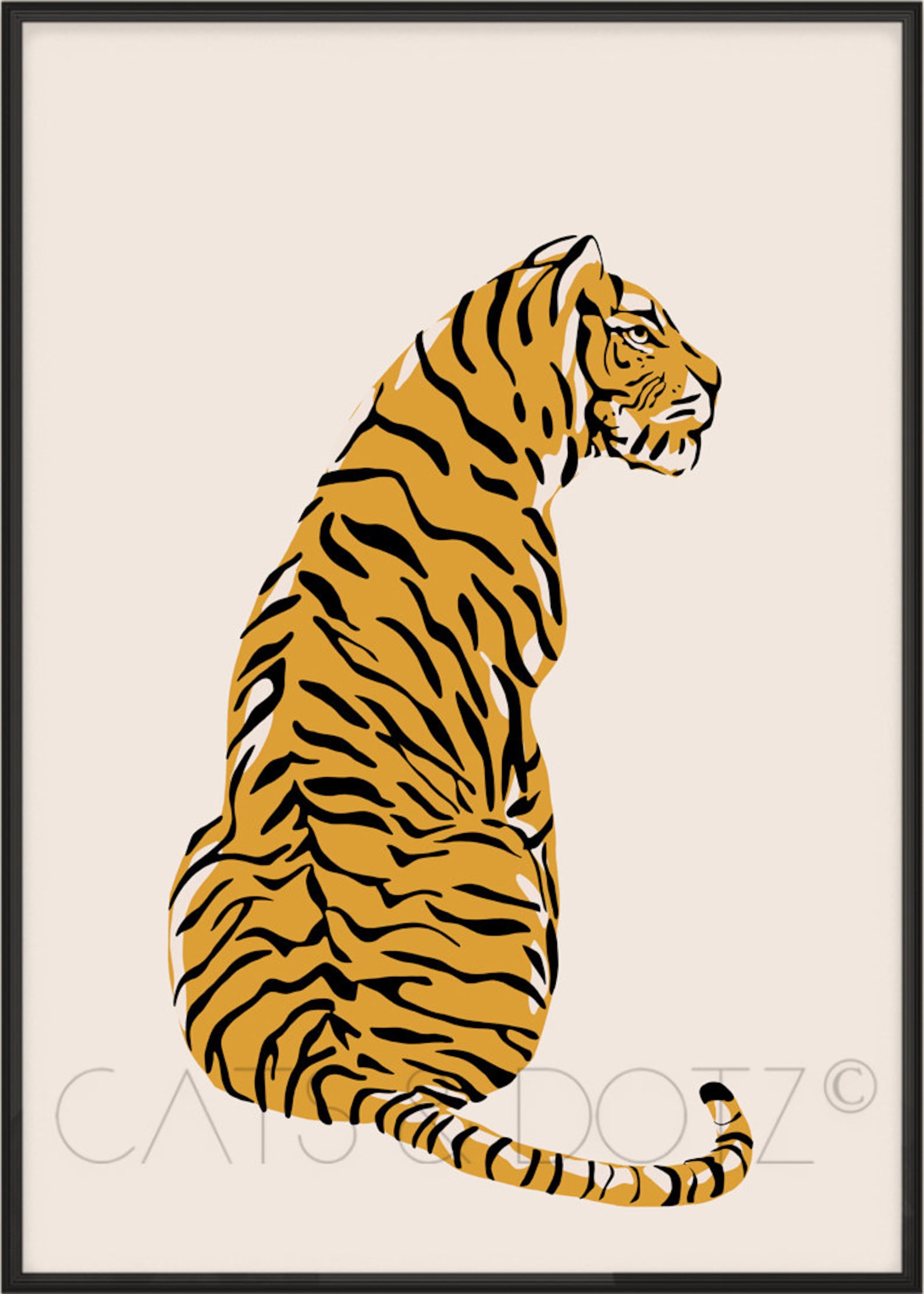 Downloadable Digital Print Tiger Print Modern decor Wall | Etsy
