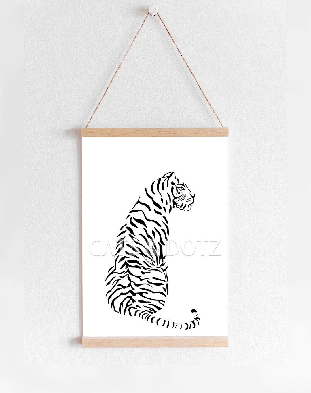 Downloadable Digital Print, Tiger Print, Modern Decor, Wall Art, Tiger ...