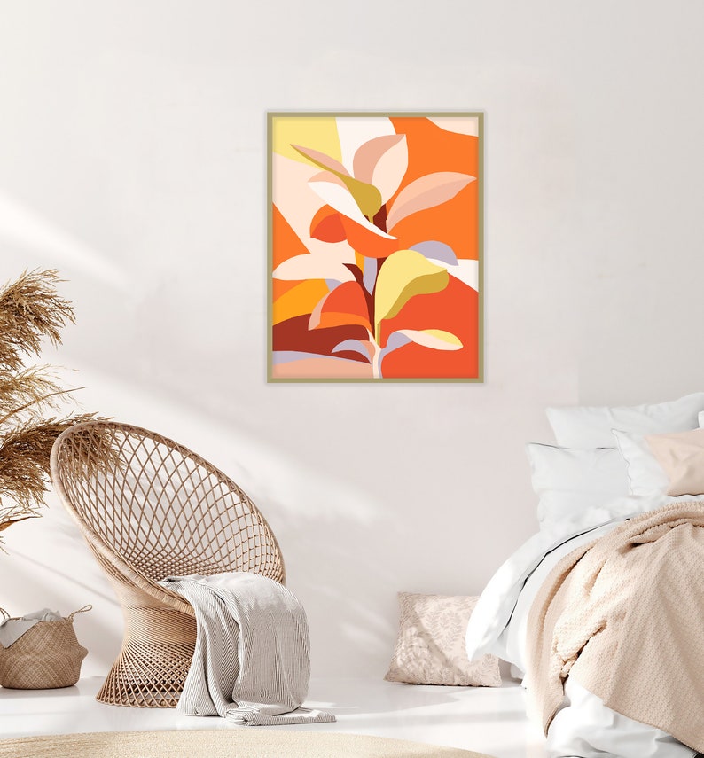 Downloadable Digital Print Abstract Leaf Digital Print | Etsy