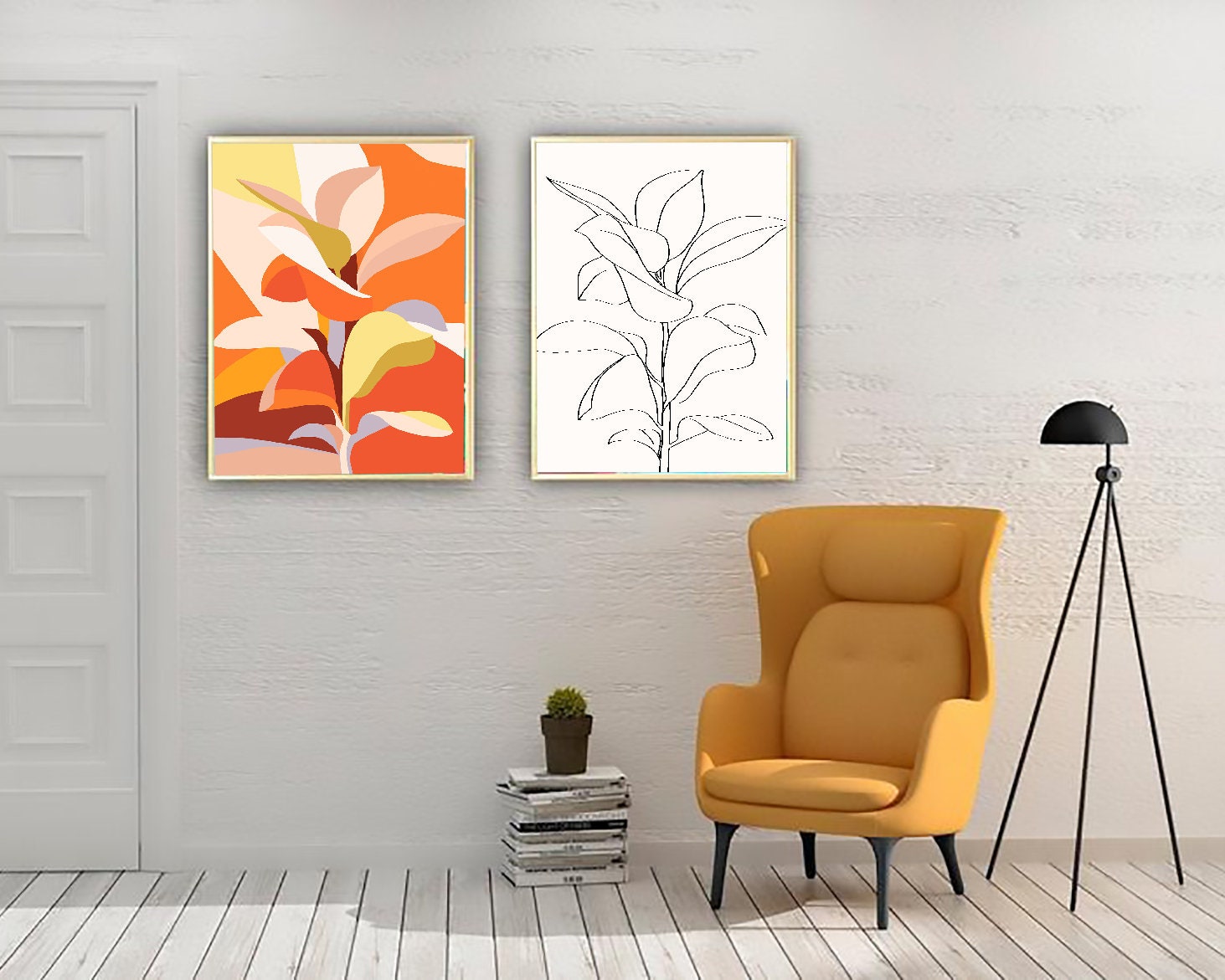 Downloadable Digital Print Abstract Leaf Digital Print | Etsy