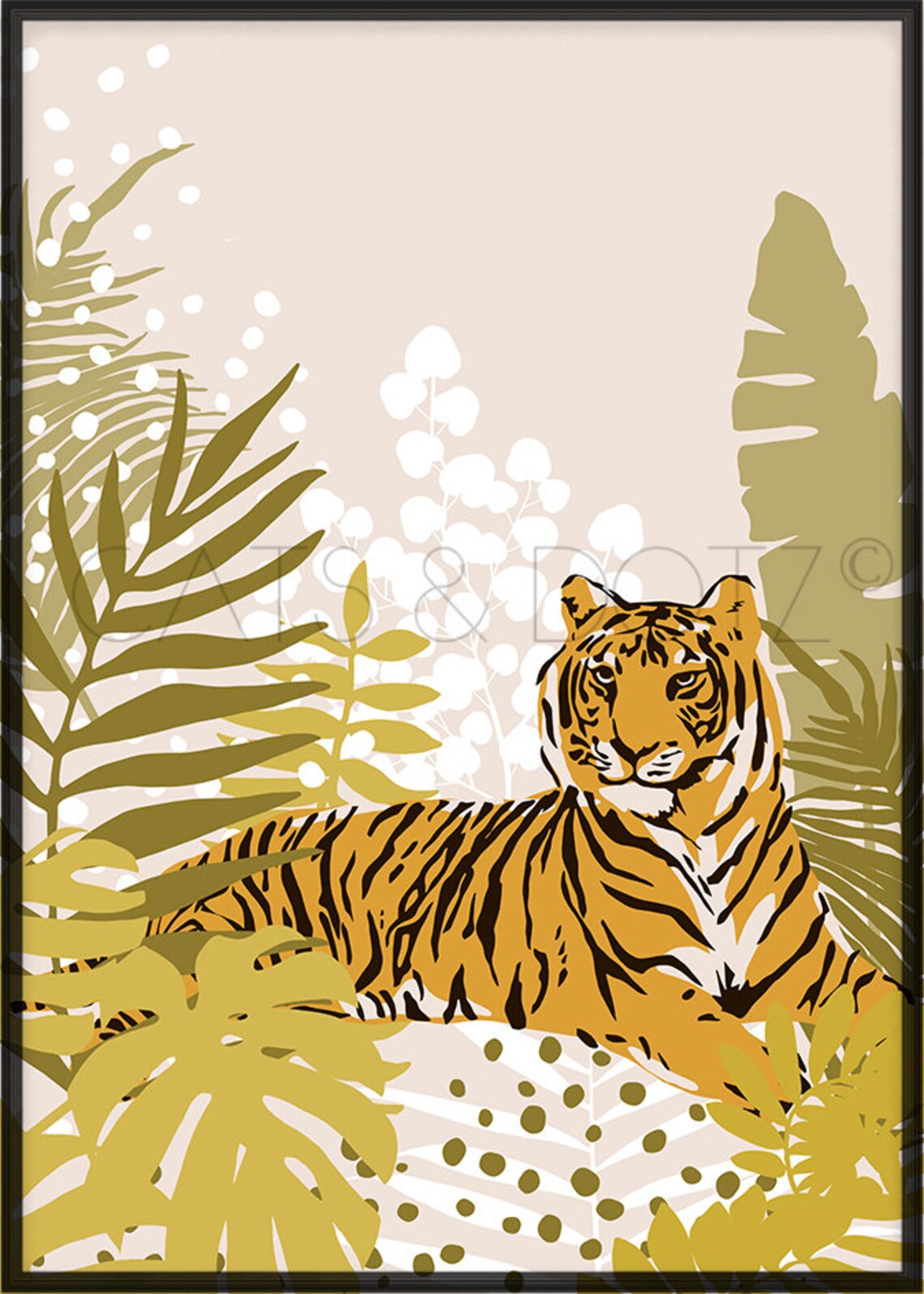 Downloadable Digital Print Tiger Print Modern Decor Wall | Etsy