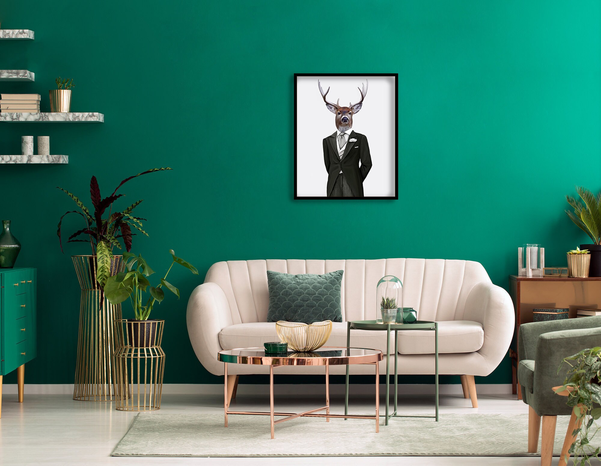 Downloadable Digital Print Deer Print Deer Digital Painting - Etsy