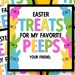 PEEP Easter Tag Editable Easter Treats for My Favorite Peeps Printable ...