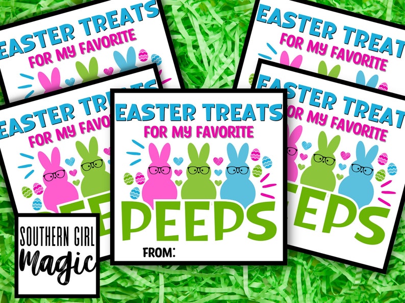 PEEP Easter Tag Editable | Easter Treats for My Favorite Peeps ...