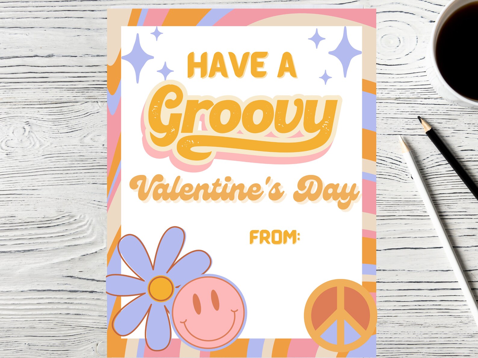 Have a GROOVY Valentine's Day Printable Cards - Etsy
