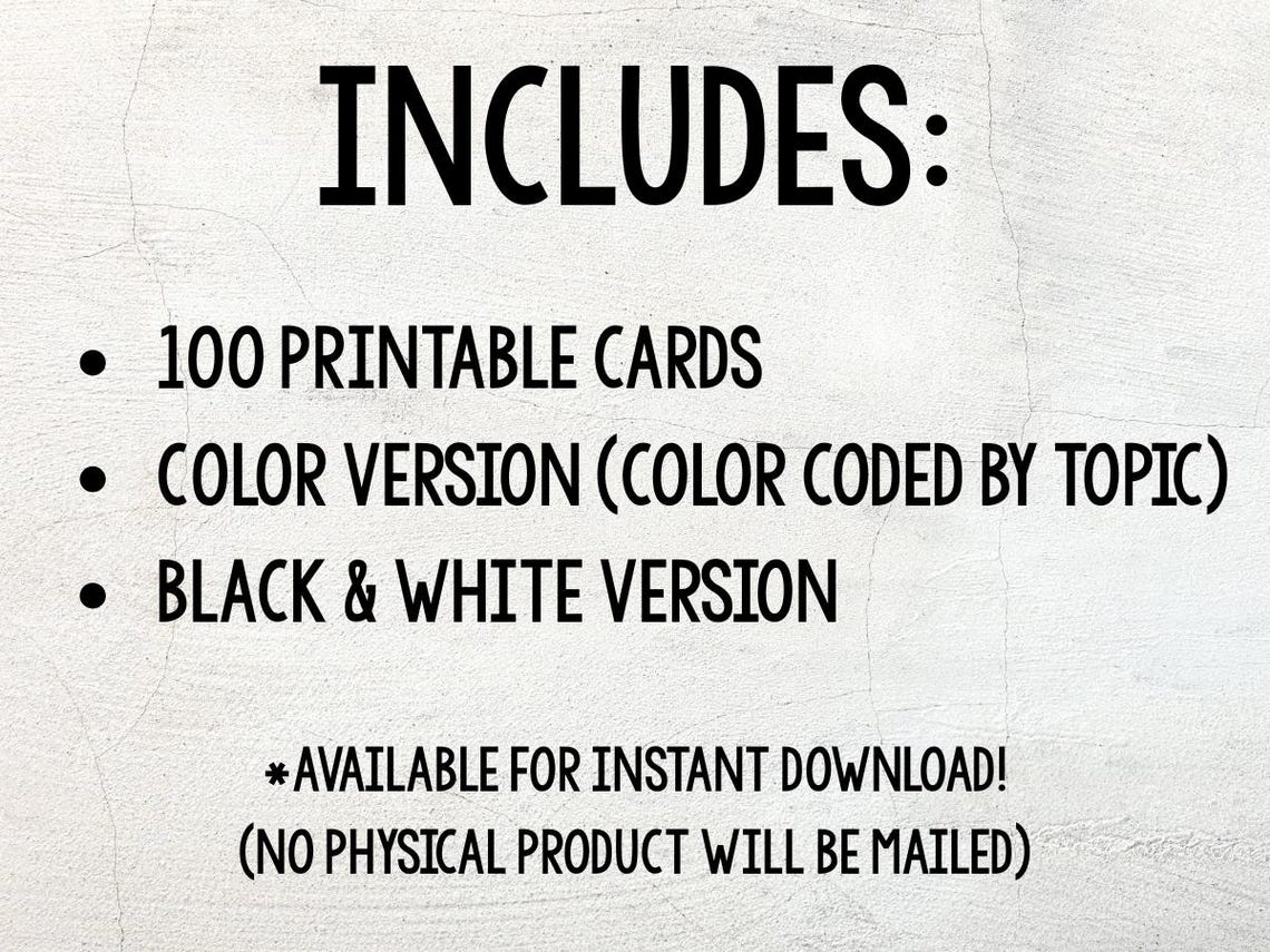100 Printable Family Conversation Cards – Instant Download | Fun Dinner ...