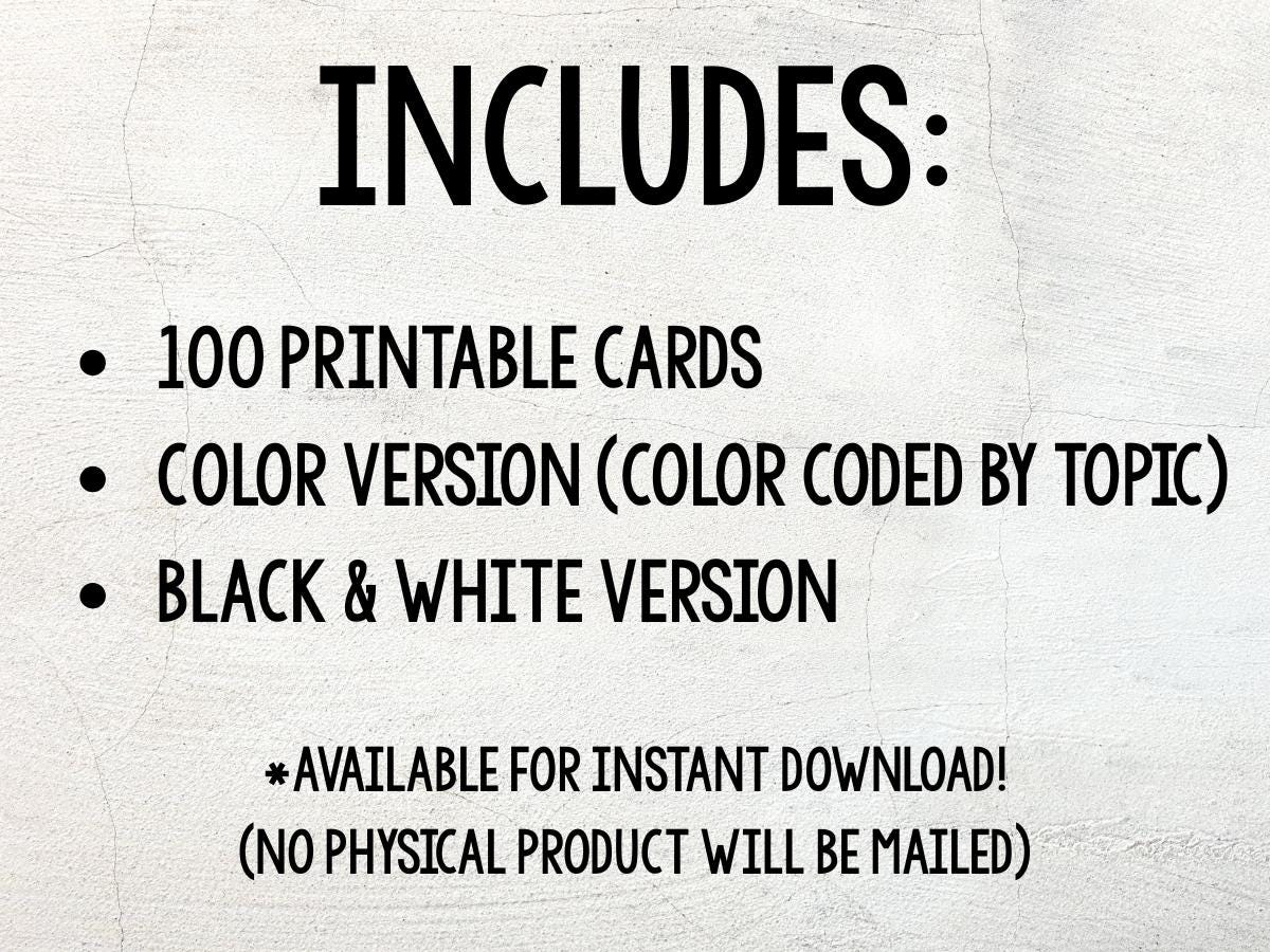 100 Printable Family Conversation Cards – Instant Download | Fun Dinner ...