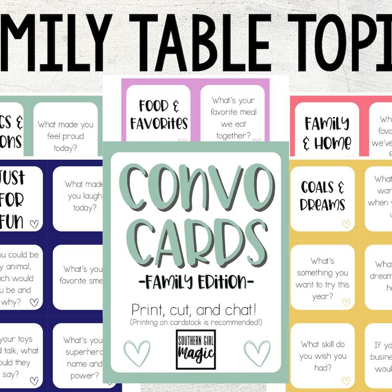 Family Connection Prompts - Etsy