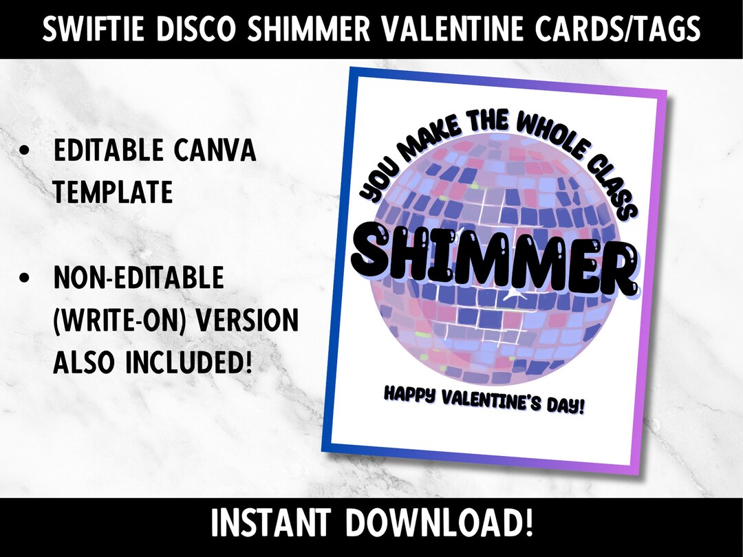 Retro Printable Swiftie Valentine | Editable | Preppy | Valentine Card ...