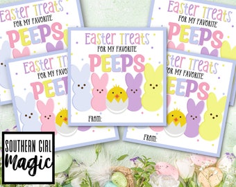 PEEP Easter Tag Editable | Easter Treats for My Favorite Peeps ...