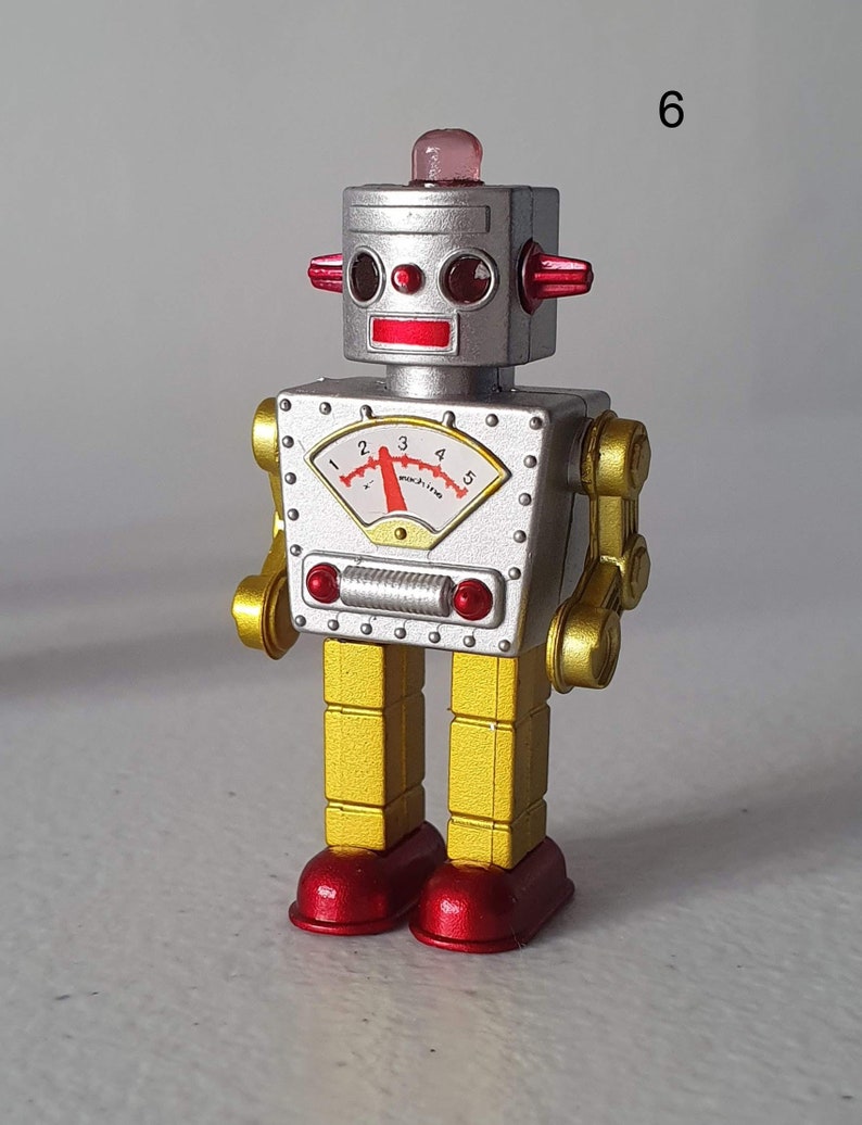 Mini 2 Vintage Retro Robots Figure - Etsy UK
