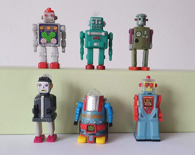 Mini 5cm Retro Style Robots - Etsy