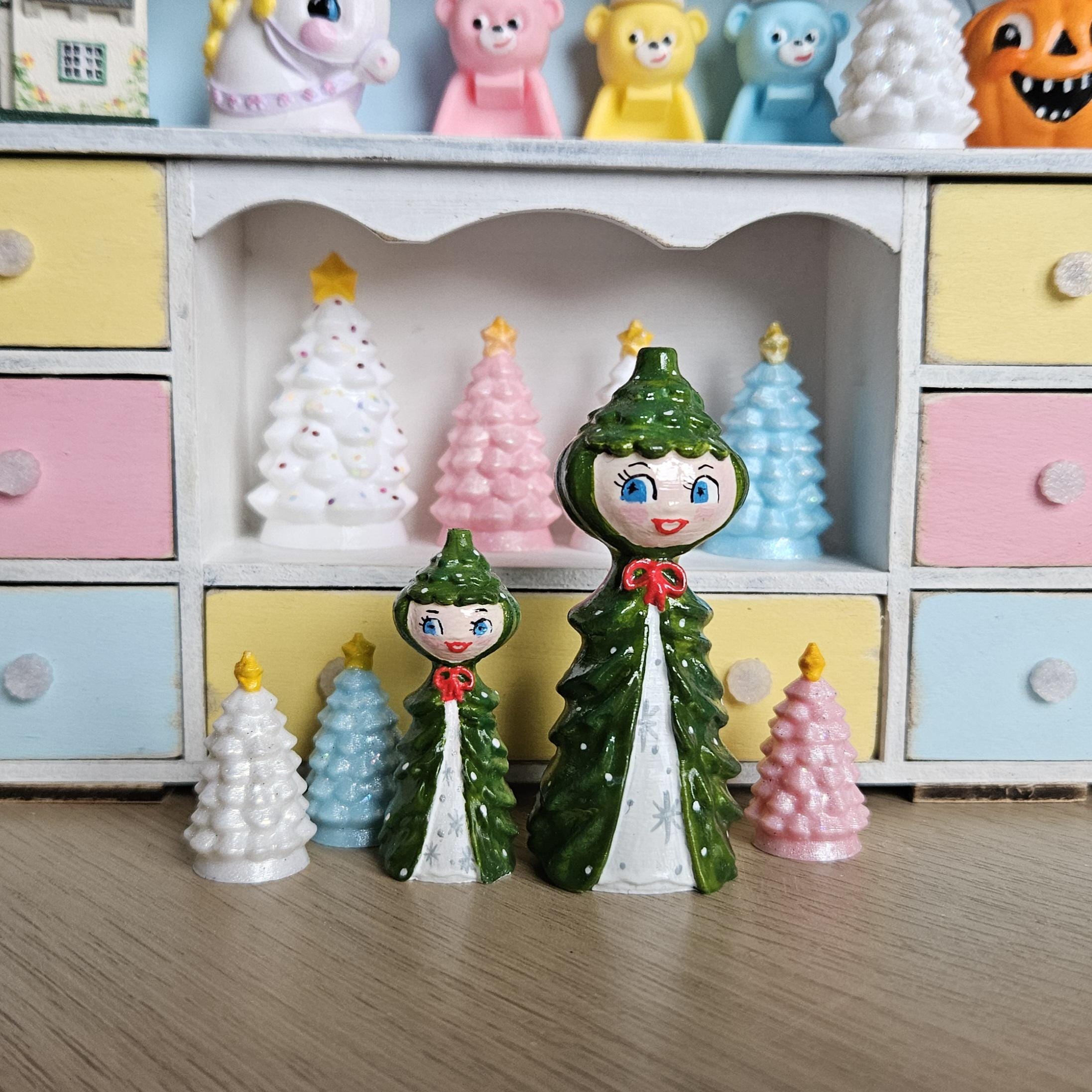 Handmade Miniature 50's Style Holt Howard Christmas Tree Girl ...