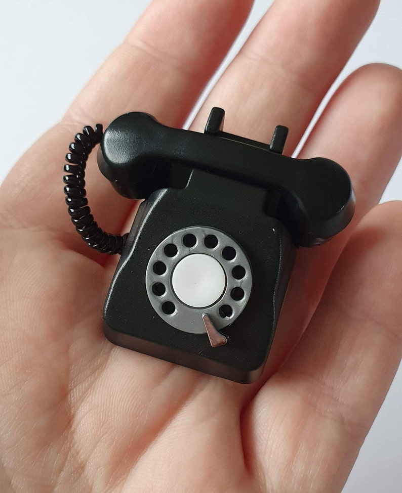 1/6 Scale Retro Miniature Dollhouse Rotary Telephone - Etsy
