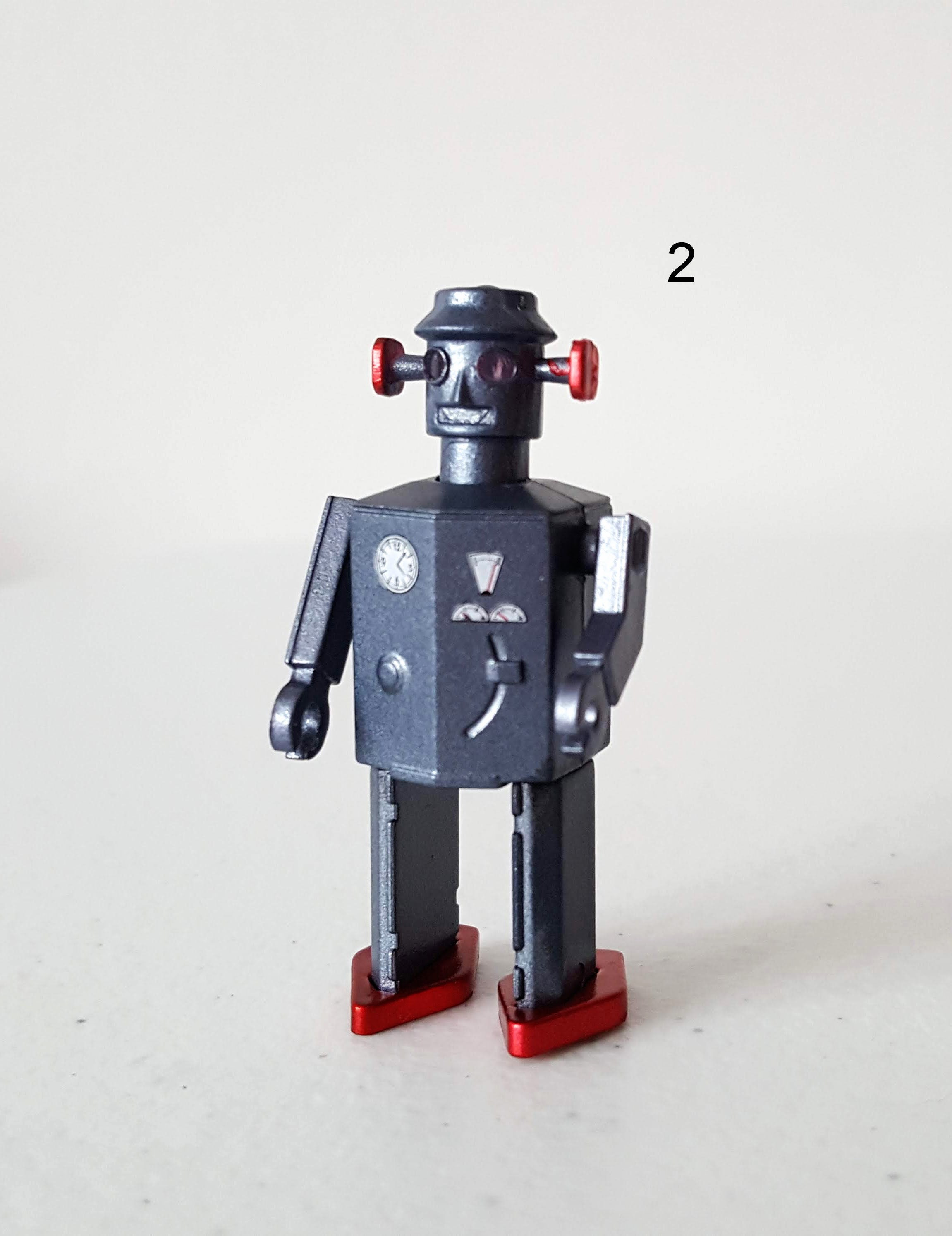 Mini 2 Vintage Retro Robots Figure - Etsy UK