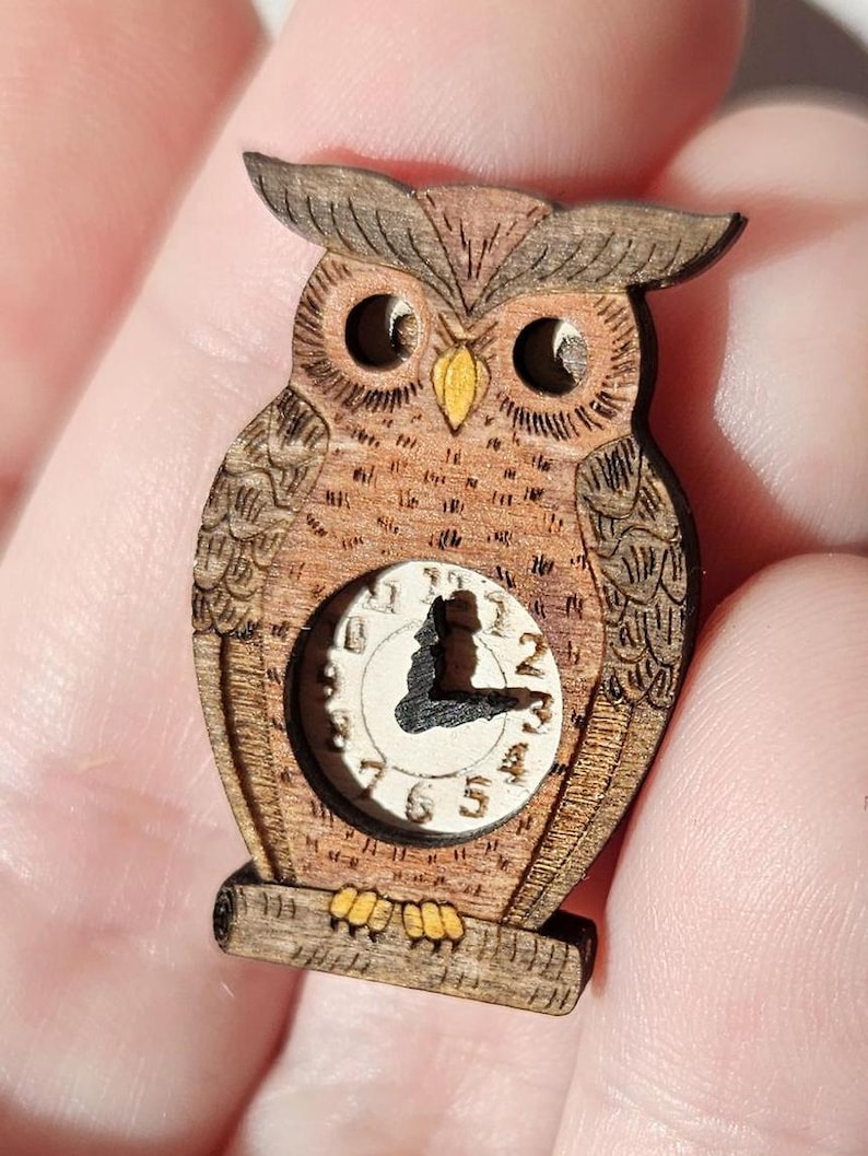 Dollshouse Miniature 1/12th 1/18th Scale Owl Clock - Etsy