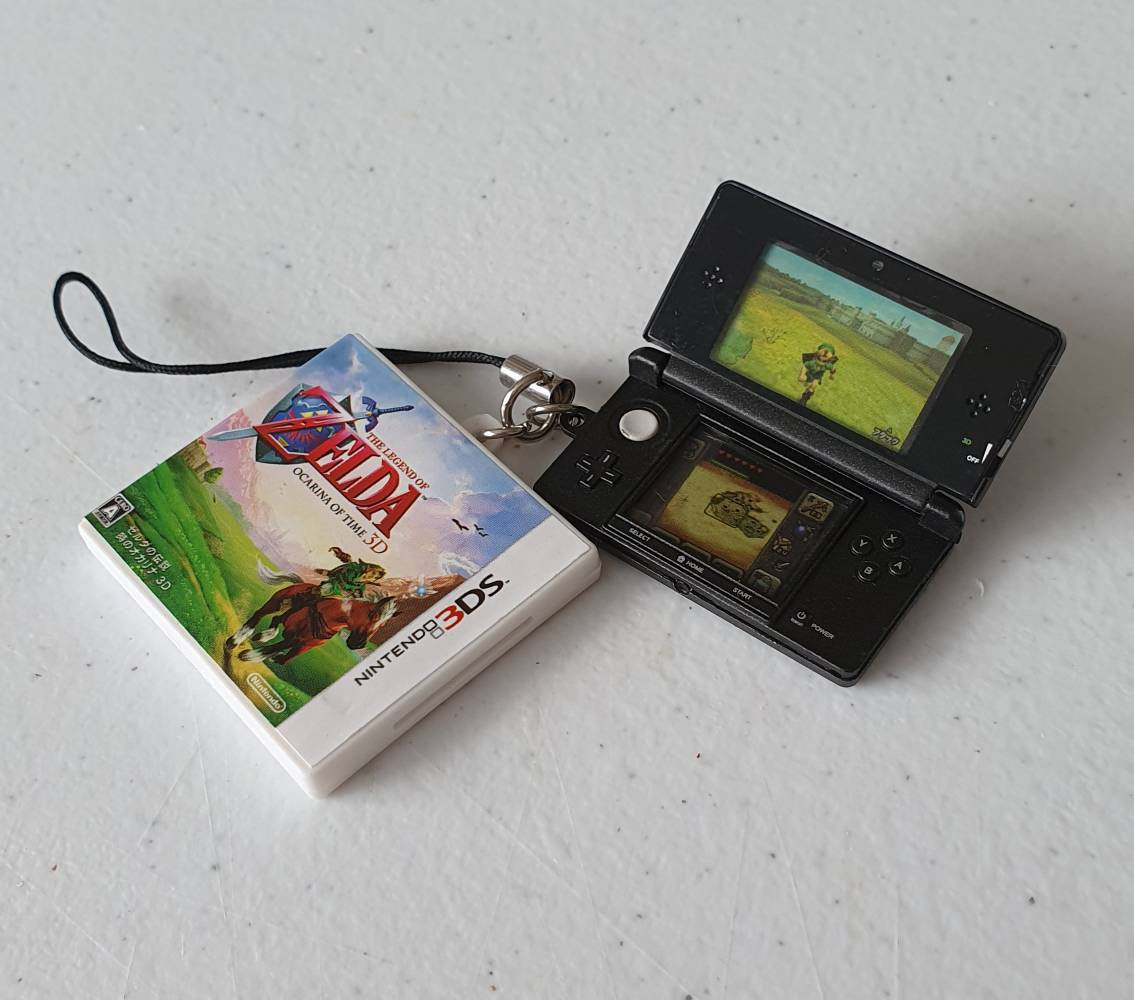 Miniature Nintendo 3DS Console With Game 1/6 scale Zelda Mario | Etsy