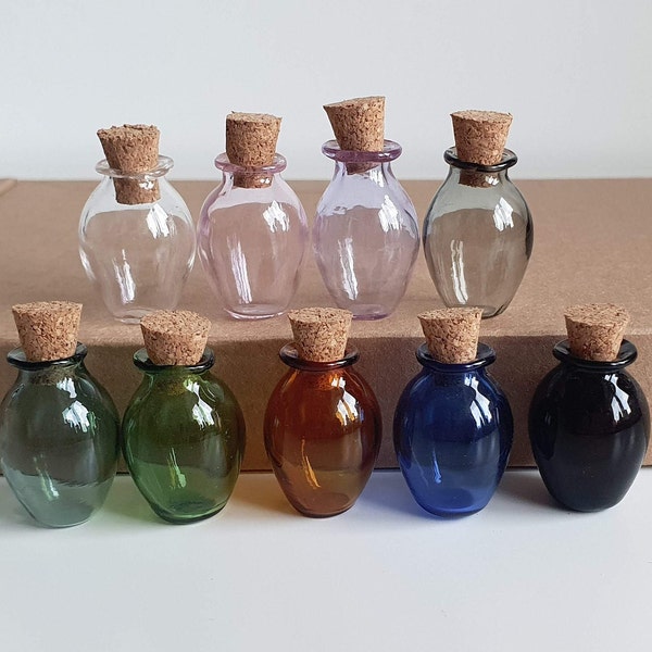 Colored Glass Bottles - Etsy