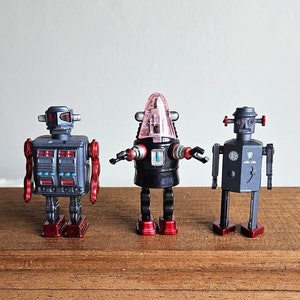Mini 2 Vintage Retro Robots Figure - Etsy