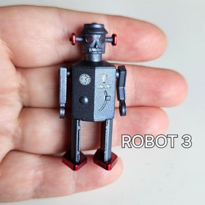 Mini 2 Vintage Retro Robots Figure - Etsy
