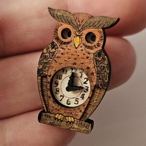 Dollshouse Miniature 1/12th 1/18th Scale Owl Clock - Etsy