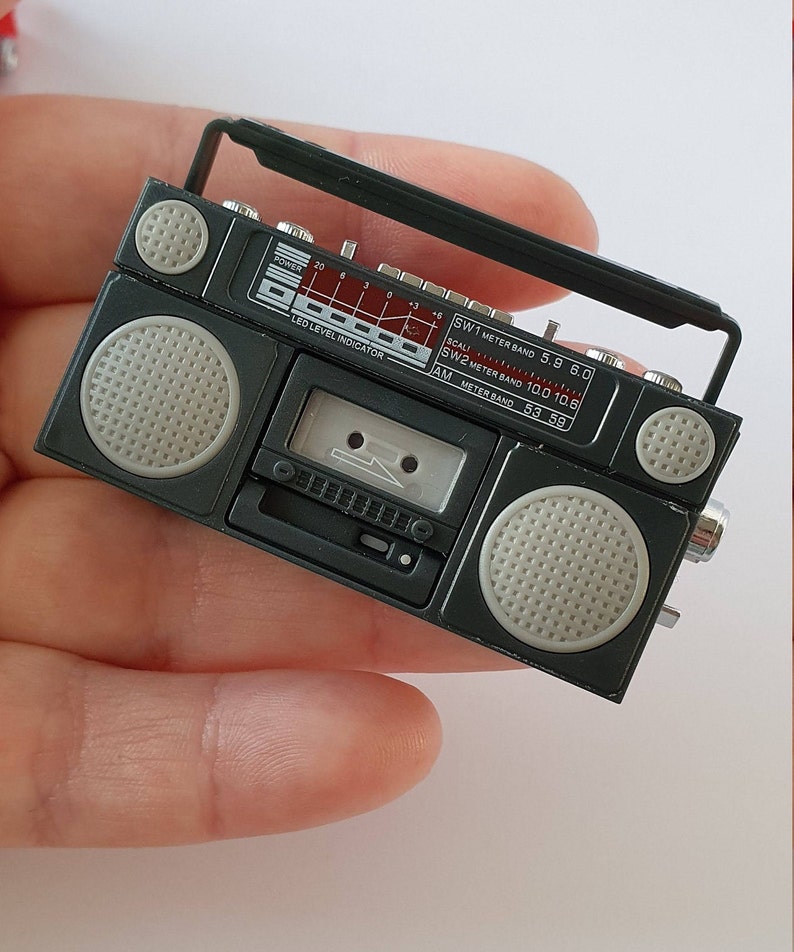 Miniature Retro Boombox Stereo Cassette Player | Etsy