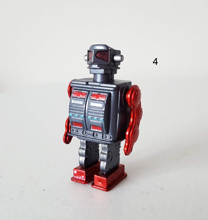 Mini 2 Vintage Retro Robots Figure - Etsy UK