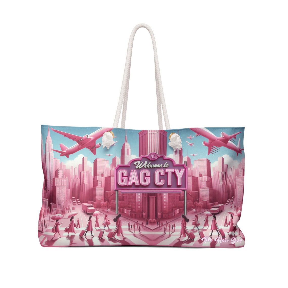 Pink City Weekender Bag - Etsy