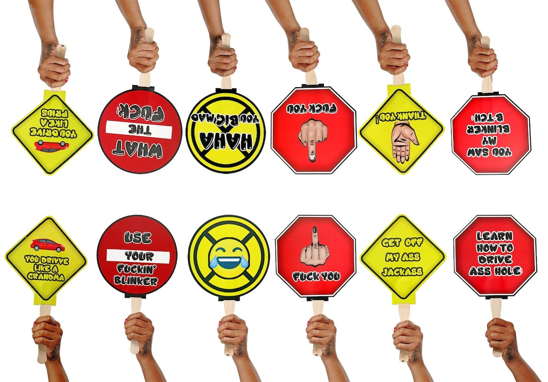 Road Rage Car Signs - Etsy