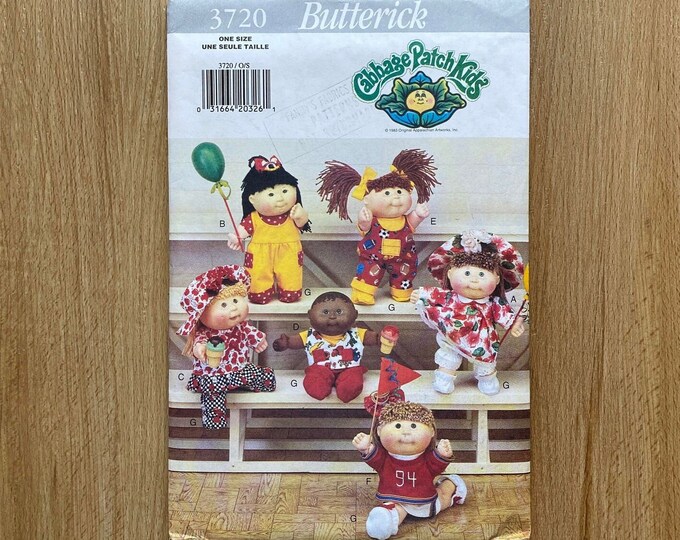 90s Cabbage Patch Kids Sewing Pattern, Vintage Butterick 3720, Diy CPK ...