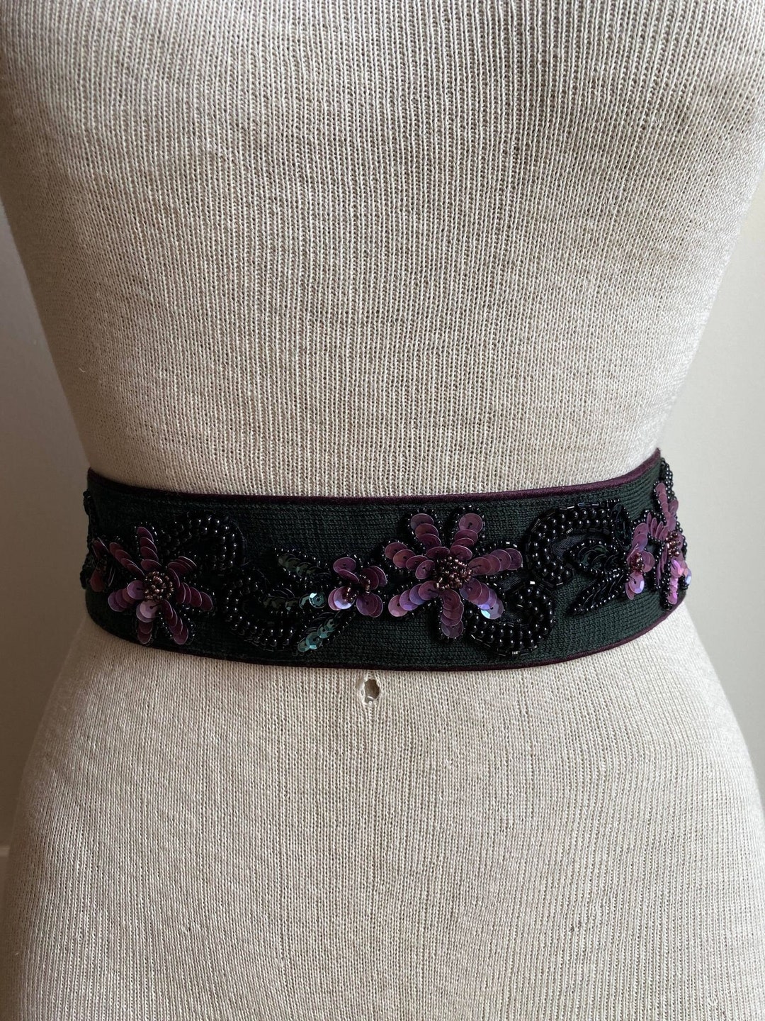 Victorian Style Bridal Belt, 80s Floral Beaded Belt, 3d Flowers ...