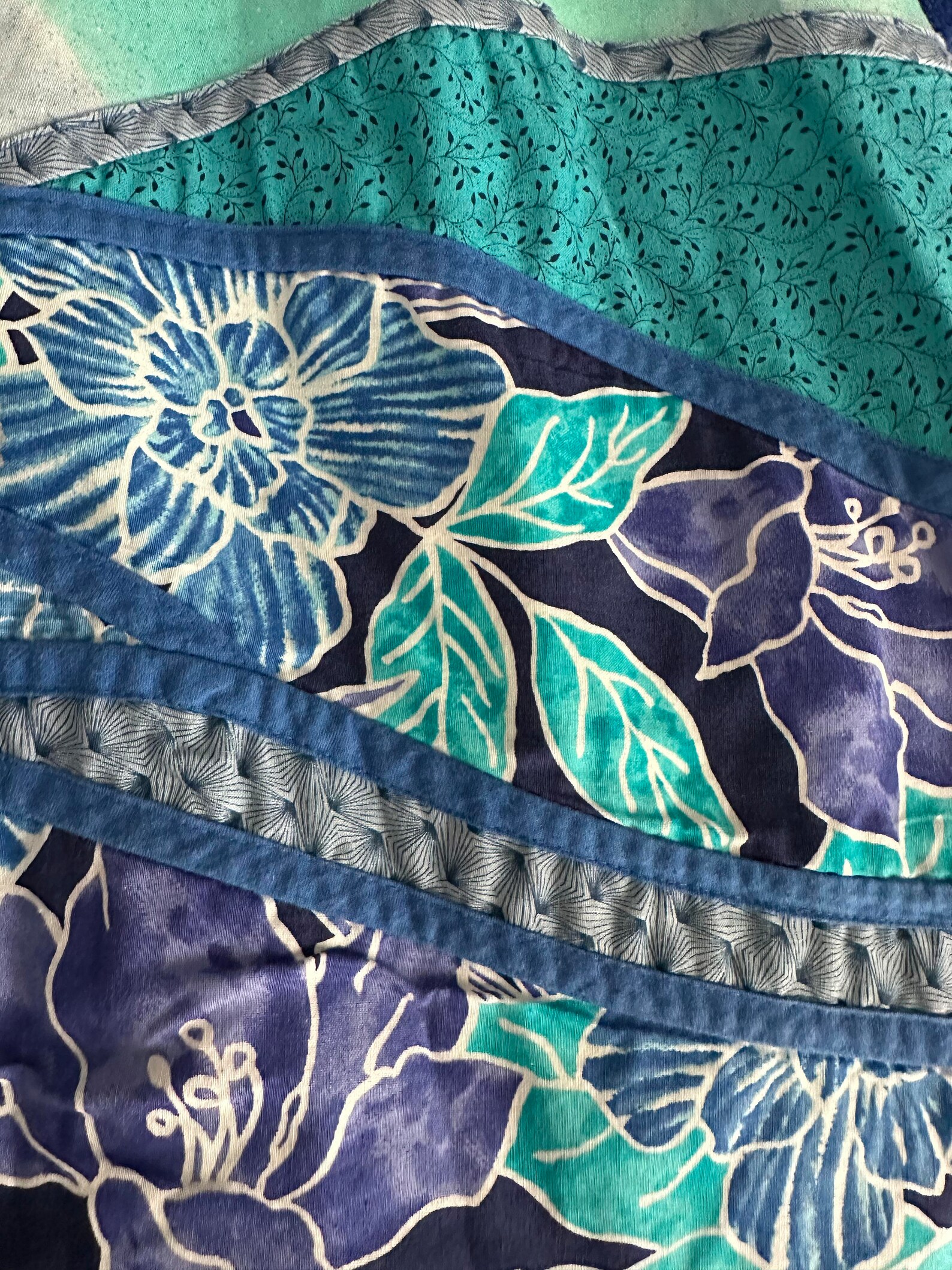 Vintage Vicki Lynn Bardon Patchwork Skirt, Suttles and Seawinds Tie Dye ...