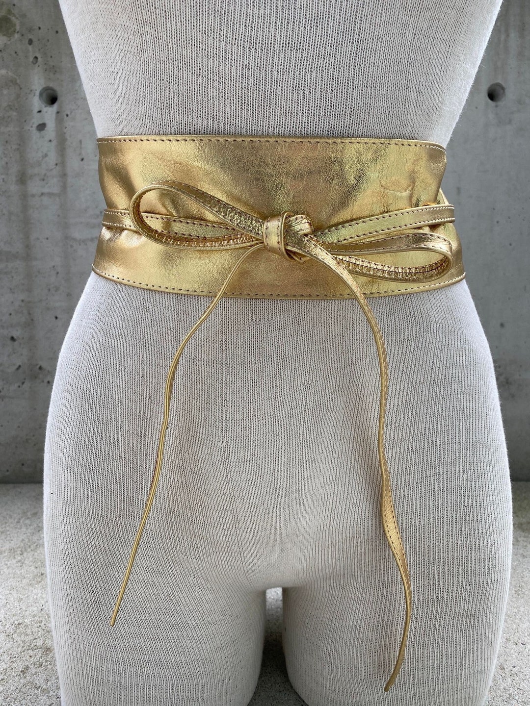 Y2K Wide Metallic Gold Belt, Vintage Gold Obi, Boho Hippie Wedding Sash ...