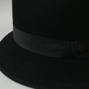 Black Rabbit Fur Felt FEDORA Hat, Vintage Magill Hat MFG, Montreal ...