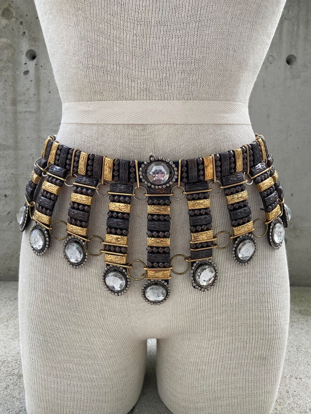 Vintage Jose Cotel Belt 80s Gladiator Belt Black Leather - Etsy