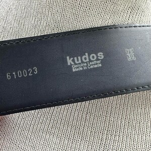 Vtg Kudos Belt, 80s Dark Brown Genuine Leather Belt, Chunky Squared ...