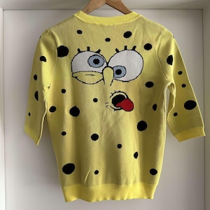Y2K Spongebob Sweater, Bikini Bottom Fashion, Kidcore Aesthetics, 3/4 ...