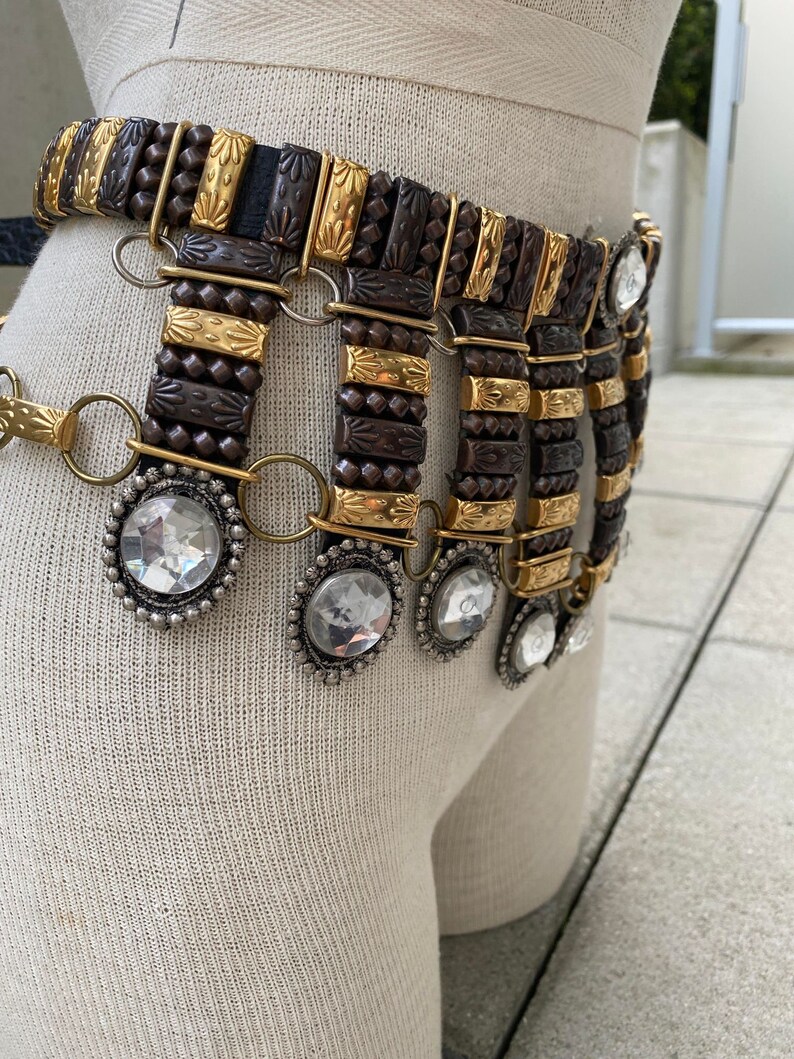 Vintage Jose Cotel Belt 80s Gladiator Belt Black Leather - Etsy