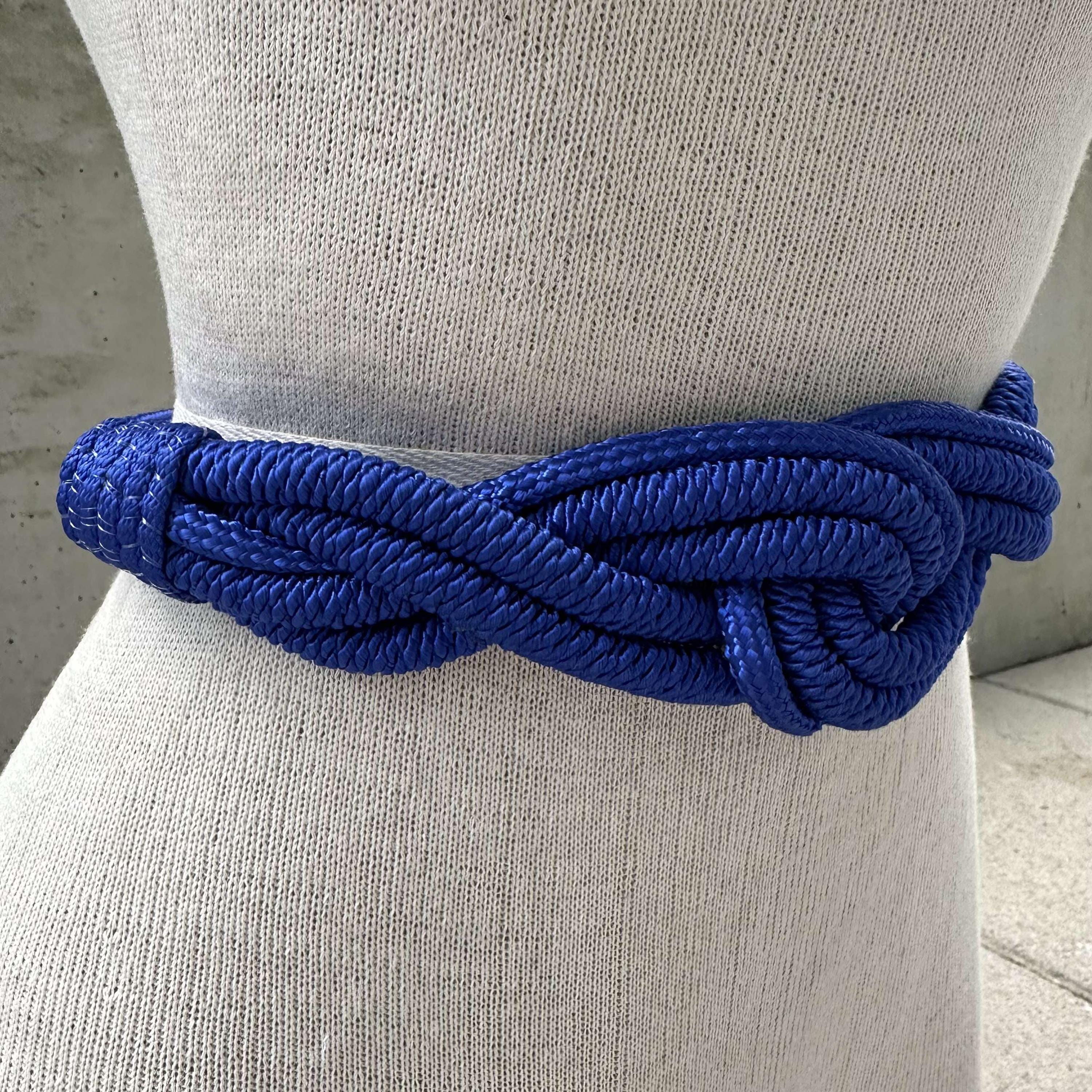 1970s Gutos W Germany Electric Blue Rope Belt, German Statement Belt ...