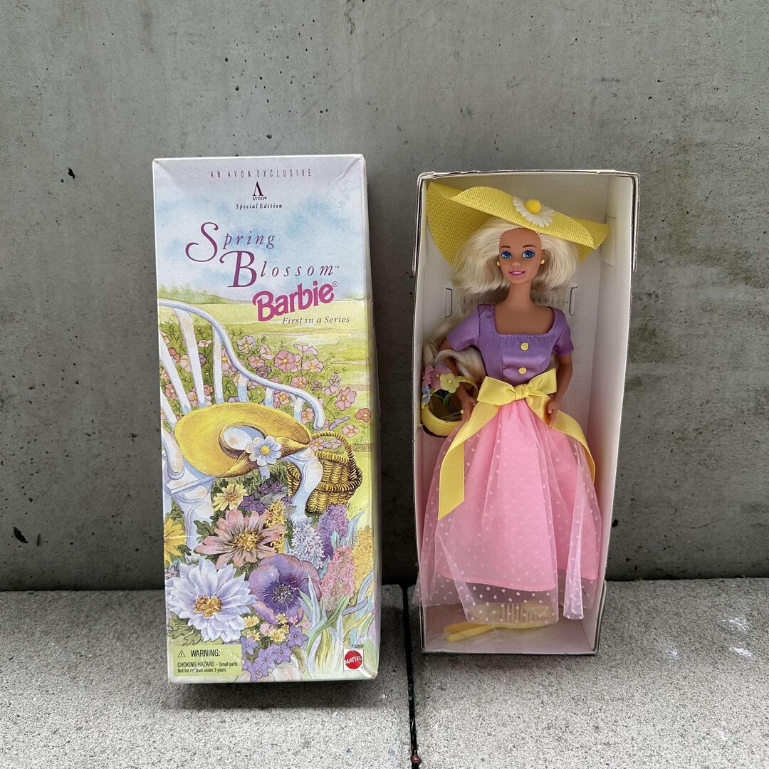 1995 Spring Blossom Barbie, Avon Exclusive NOS Doll, Cottagecore ...